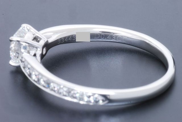駅南やまご質店 / ティファニー ハーモニー ダイヤモンド リング PT950 プラチナ ダイヤ0.43ct G-VS2-3EX【鑑定書付・新品同様】